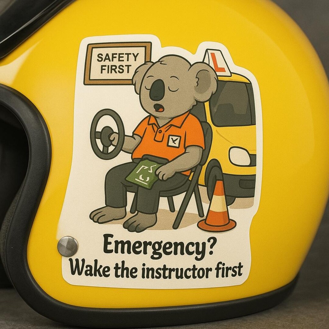Koala Driving Instructor Sticker – "emergency? Wake the Instructor ...