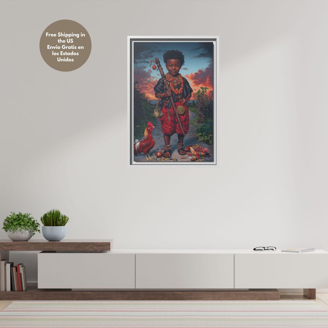 Eleguá Orisha Canvas Wall Art – Guardian of the Crossroads – Yoruba ...