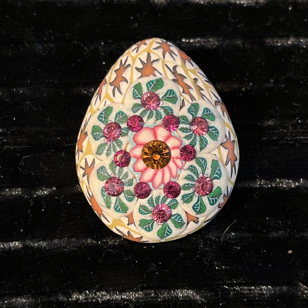 Rare HTF Billie Beads 2003 Easter Egg Brooch Flowers Rhinestone - Etsy