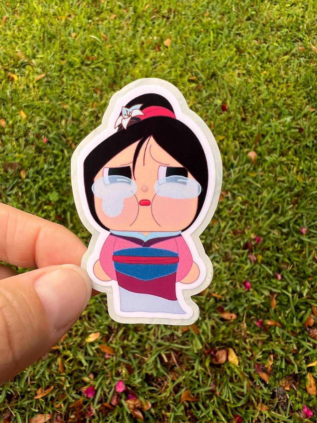 Sad Mulan | Warrior | Gloss Easy Peel Vinyl Sticker - Etsy