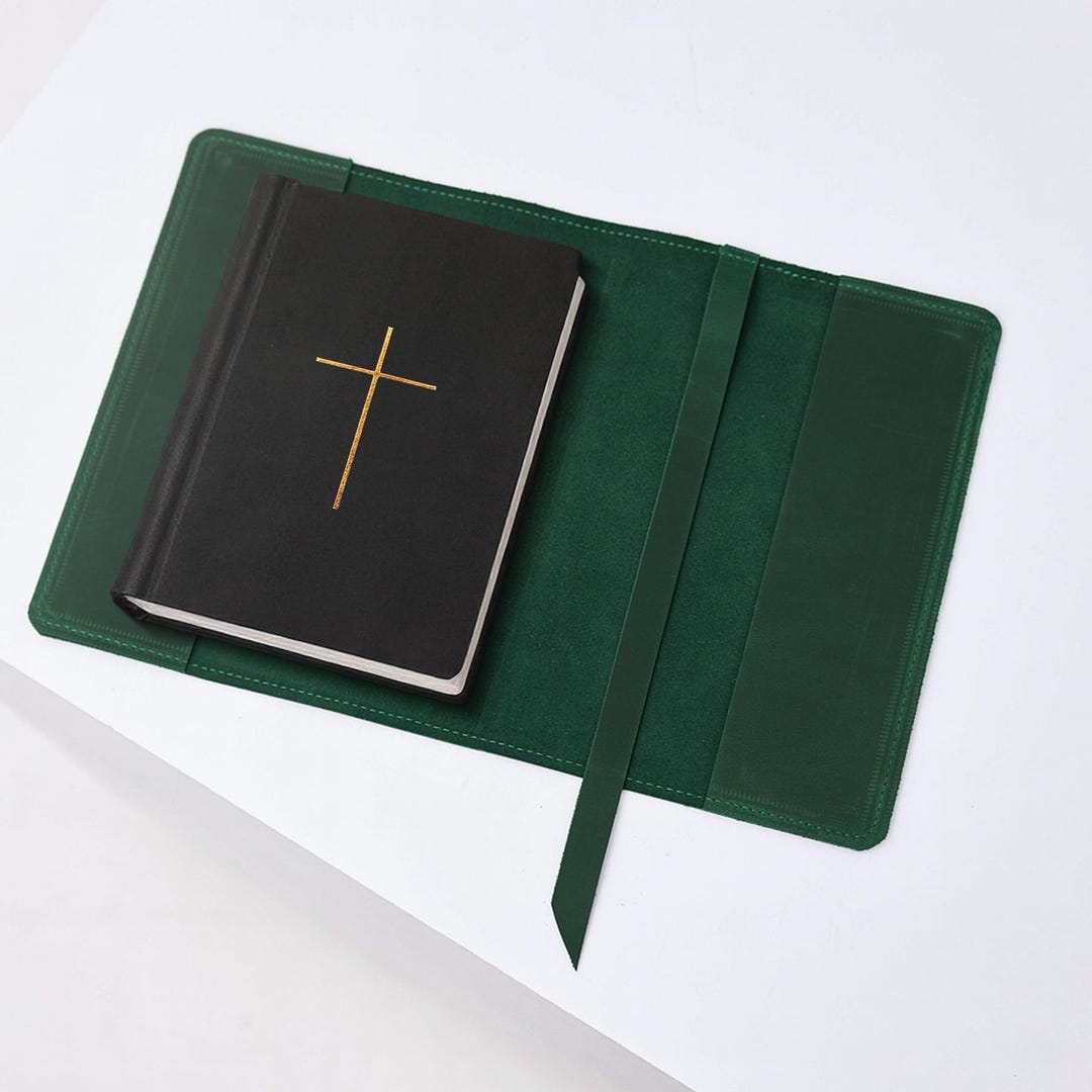 Green Bible Cover, Handmade Bible Cover, A5 Bible Cover, Christian Book ...
