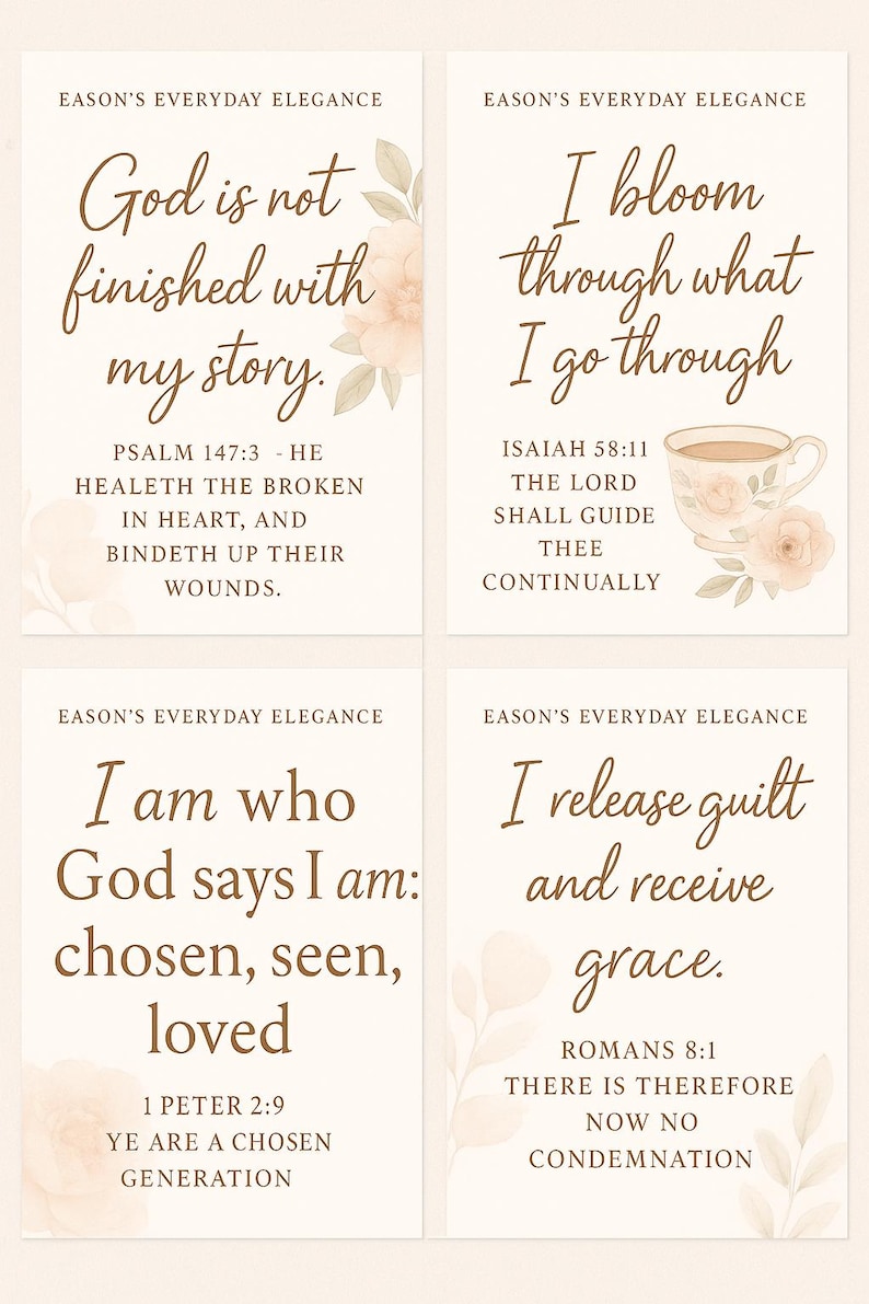 Affirmation & Scripture Cards - Etsy
