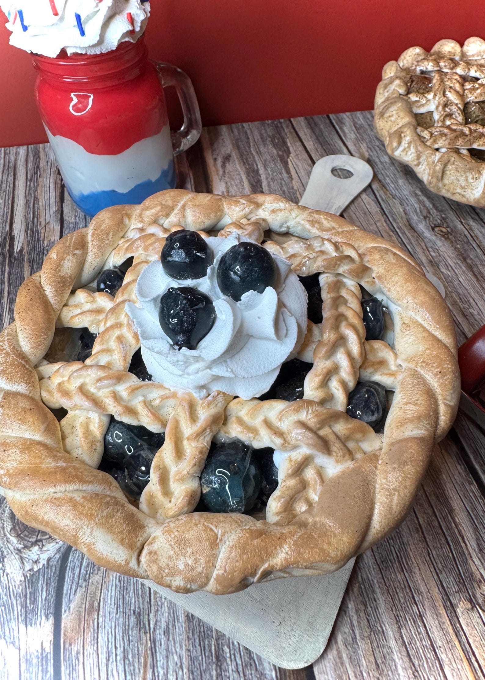 Tier Tray Decor/fake Pies/fake Apple Pie/fake Apple/fake Blueberry Pie ...