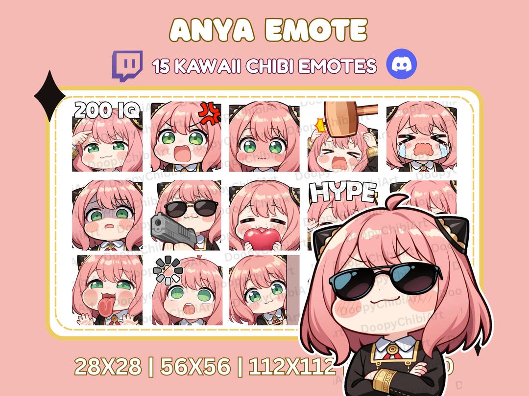 Anya Inspired Emotes | Spy X Family Inspired Emote Bundle Ready to Use ...