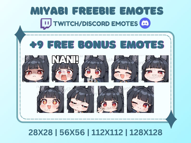 Miyabi Chibi Emoji Pack – Zenless Zone Zero Twitch Discord Emotes - Etsy