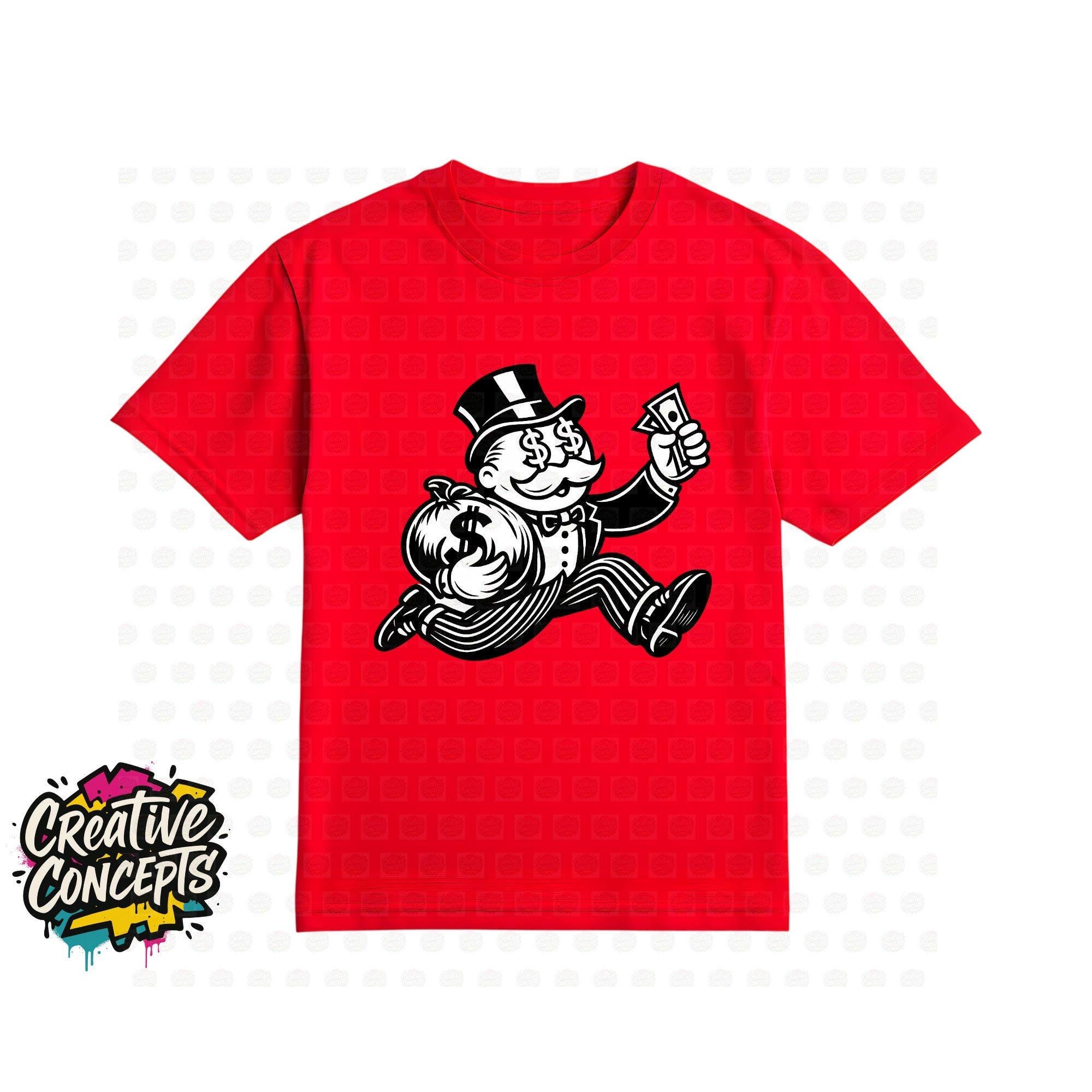 Money Run Cartoon Graphic: Vintage Rich Man PNG (digital Download) - Etsy