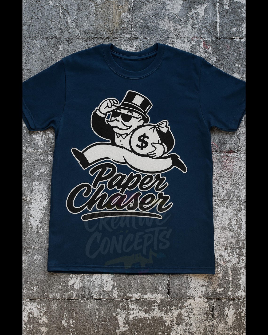 Paper Chaser SVG – Bold Hustle Money Bag Graphic for Stickers, Shirts ...