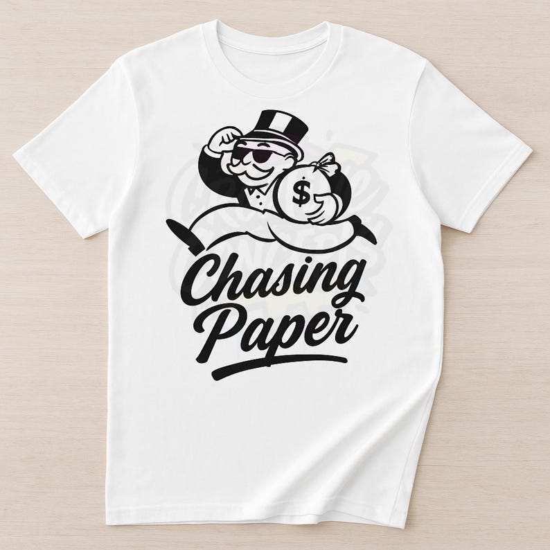 Chasing Paper PNG Digital Design – Hustle Money Bag Graphic for Shirts ...