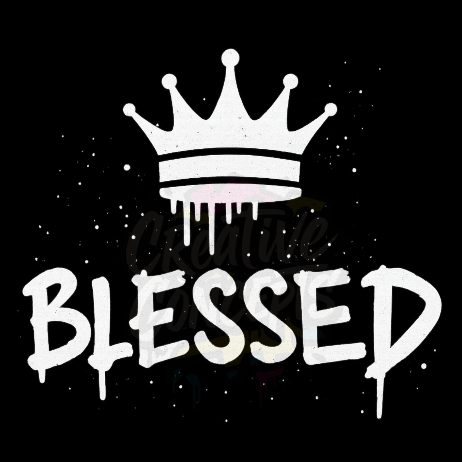 Blessed Crown Drip Graffiti PNG – Urban Streetwear Digital Design for ...