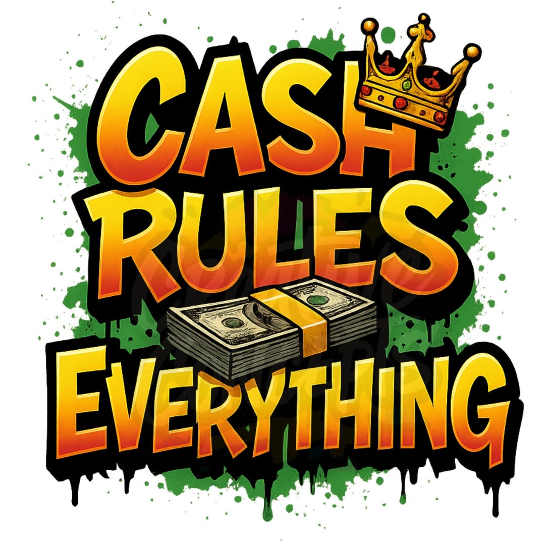 Cash Rules Everything PNG | Urban Streetwear Graffiti Design | Hip-hop ...