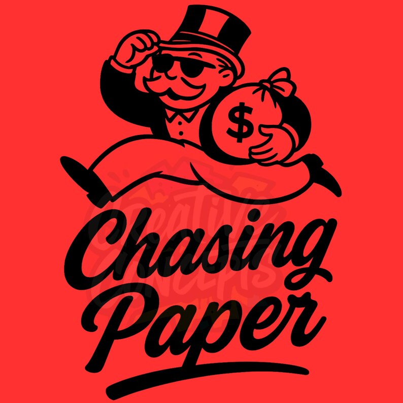 Chasing Paper PNG: Vintage Cartoon Graphic (digital Download) - Etsy