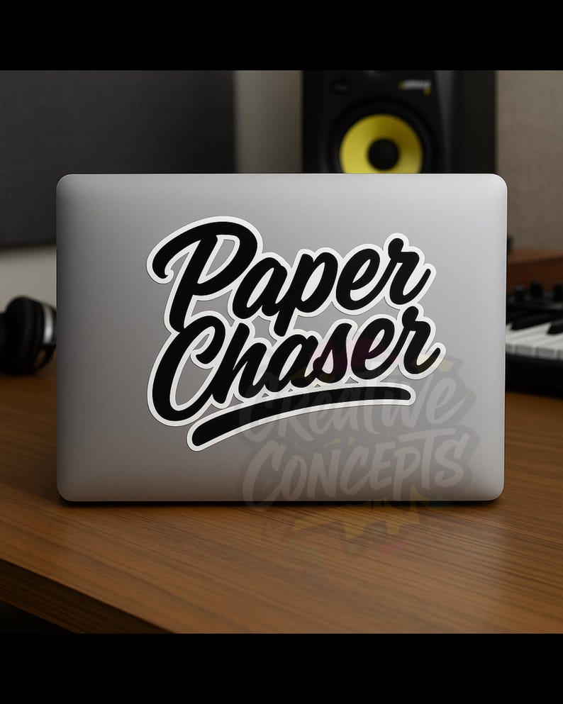 Paper Chaser Typography PNG – Bold Hustle Font Graphic for Stickers ...