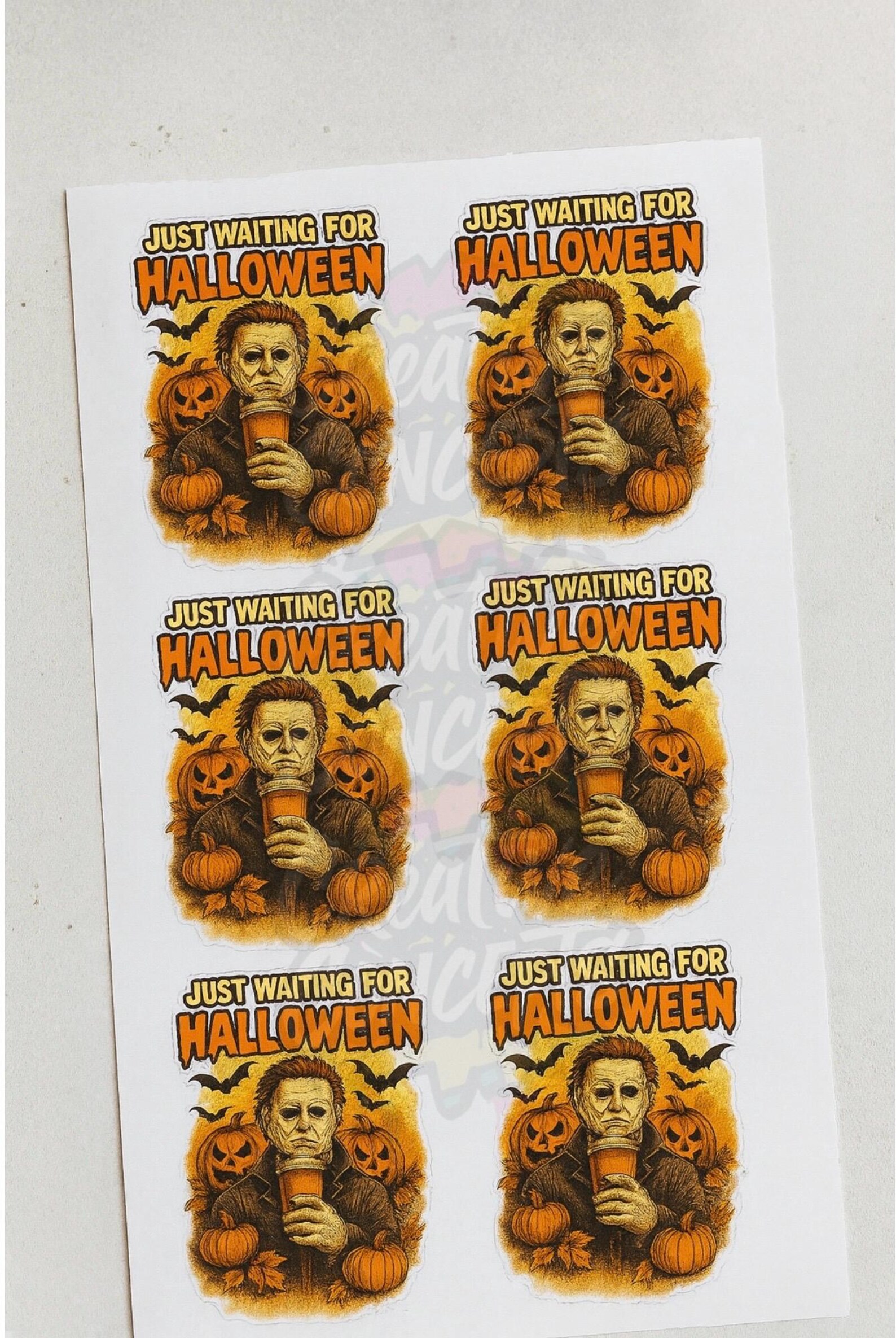 Funny Horror Character Clipart: Waiting for Halloween PNG (digital ...