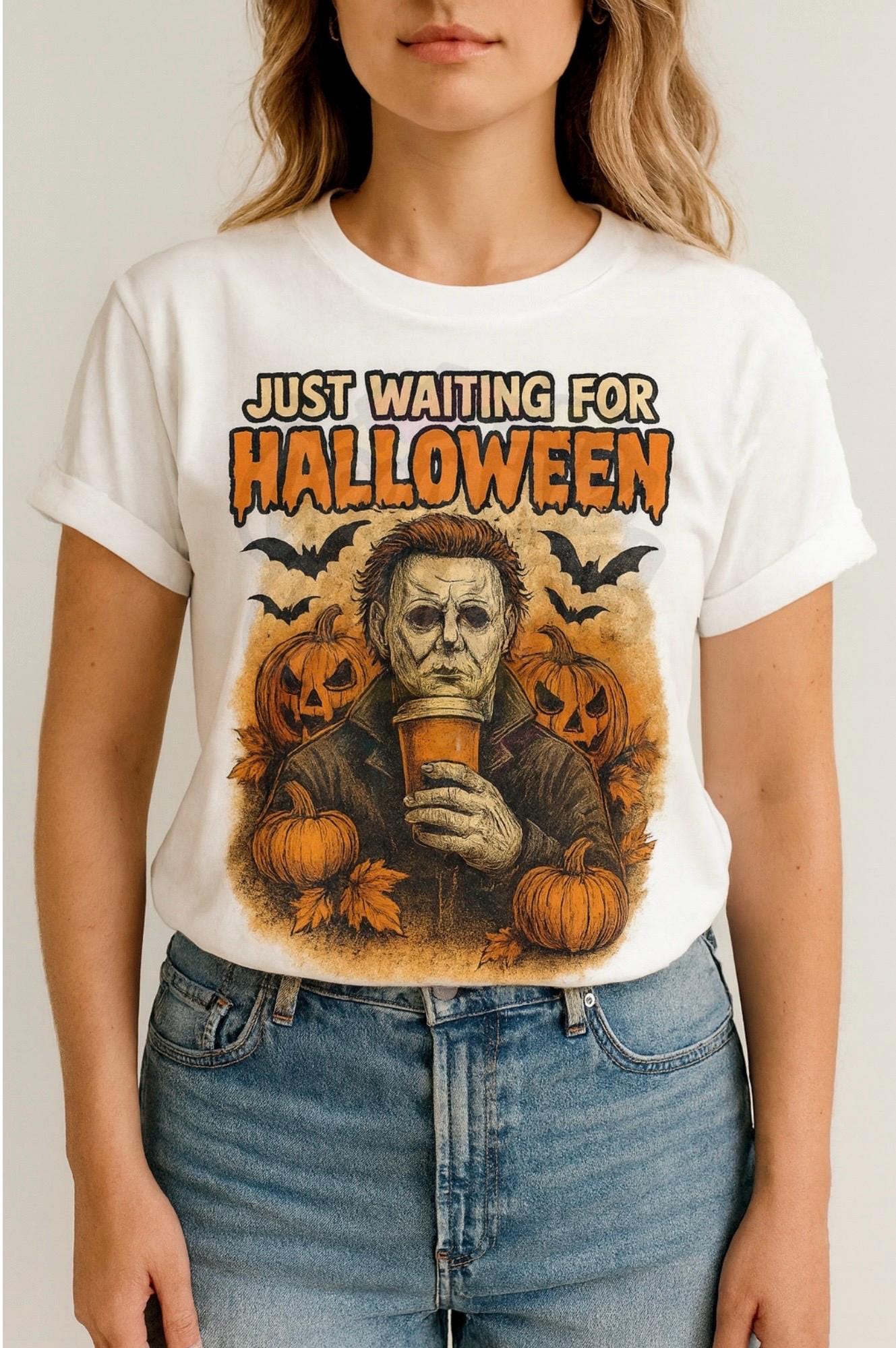 Funny Horror Character Clipart: Waiting for Halloween PNG (digital ...