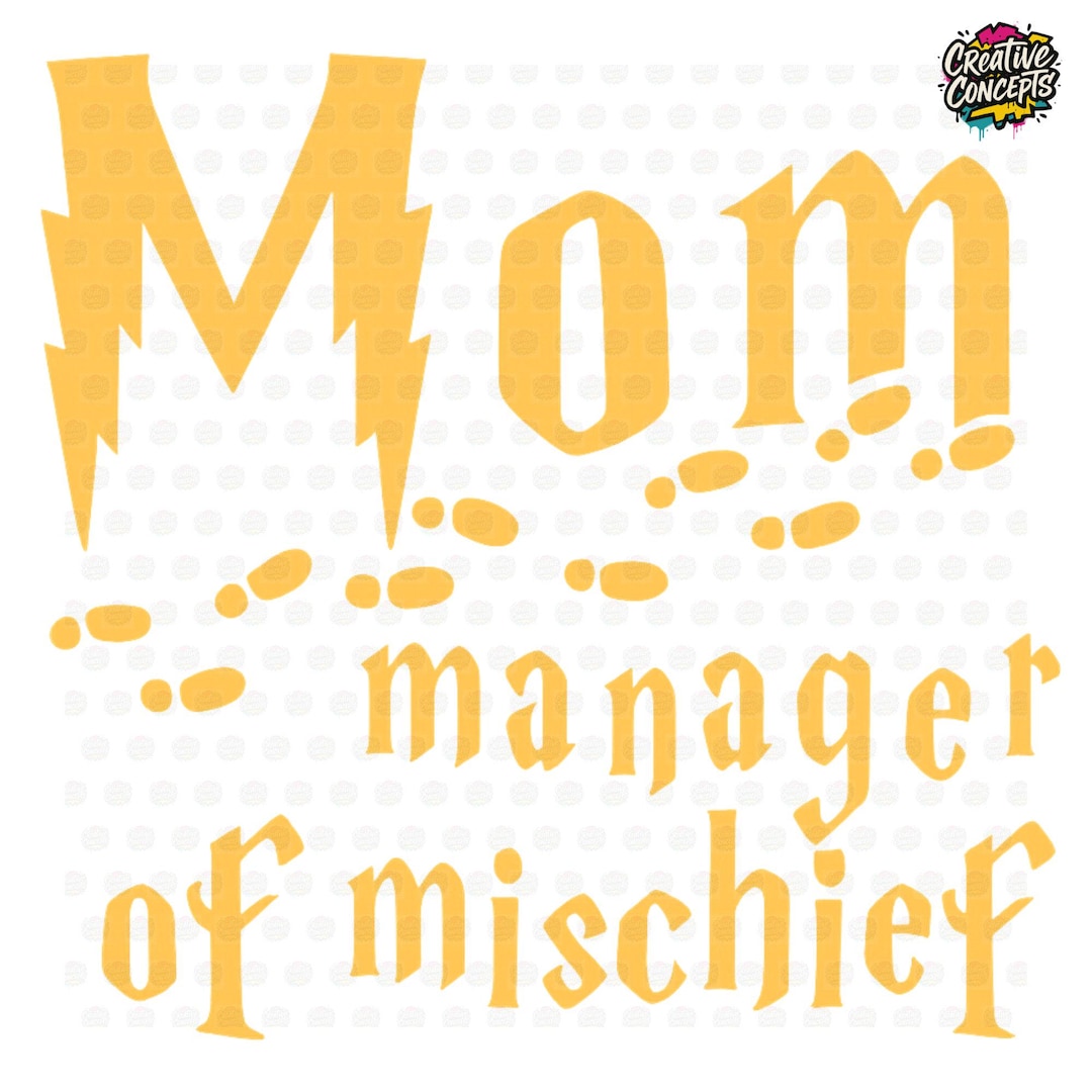 Mom Manager of Mischief PNG - Funny Magic-inspired Shirt Design ...