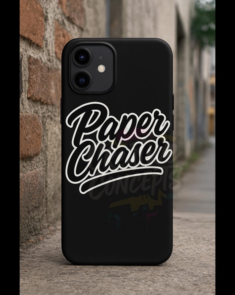 Paper Chaser Typography PNG – Bold Hustle Font Graphic for Stickers ...