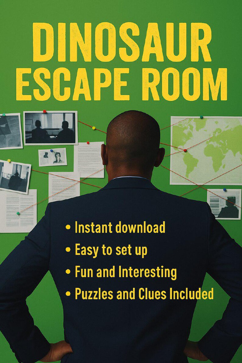 Printable Dinosaur Escape Room Game Kit | Dino Party Activity (PDF) - Etsy