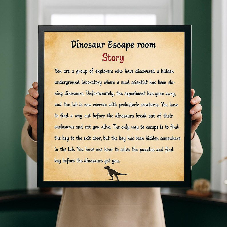 Printable Dinosaur Escape Room Game Kit | Dino Party Activity (PDF) - Etsy