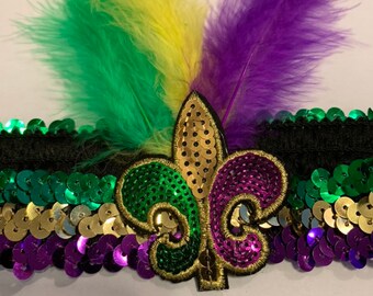 Mardi Gras Disco Crown, Headpiece, Mardi Gras Headband Adult, Mardi ...