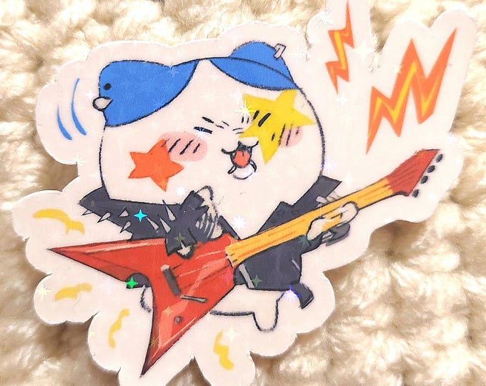 Rockstar Hachiware Sticker Chiikawa Series - Etsy