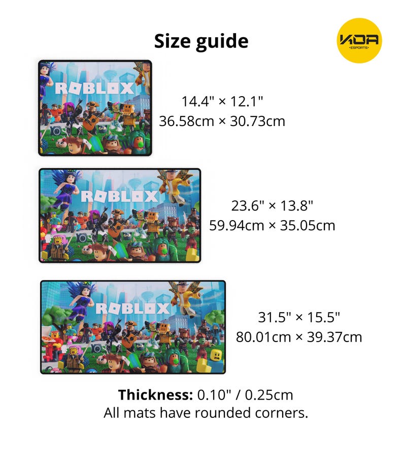 Roblox Characters Gaming Mouse Pad | Extended Desk Mat - Etsy
