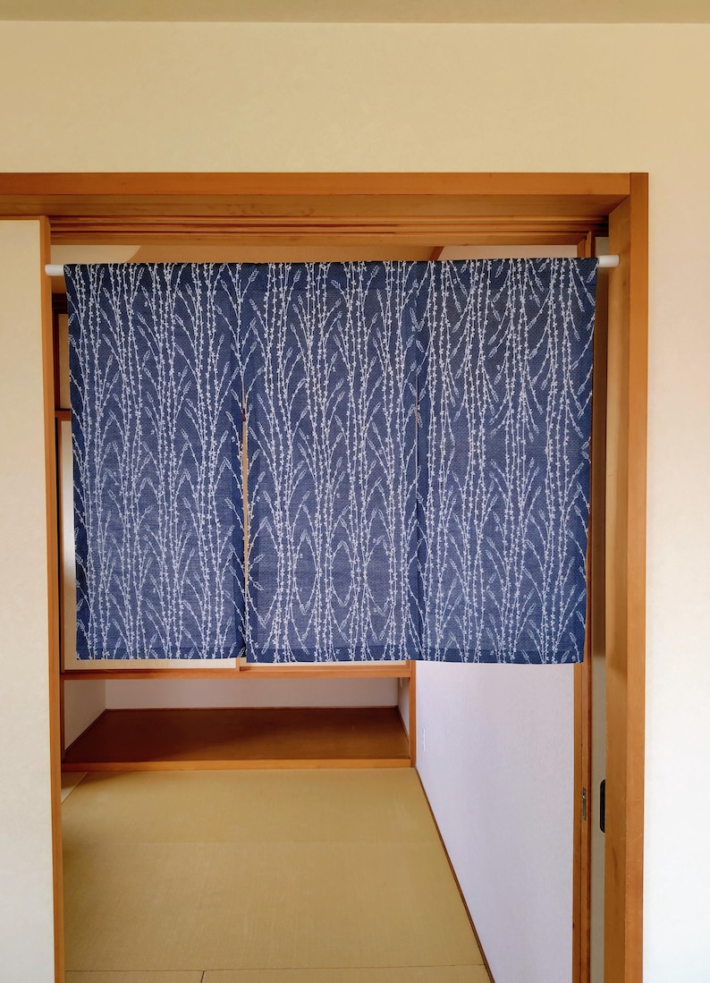 Wide Short Noren Curtain 3 Panel Japanese Doorway Curtain Traditional ...