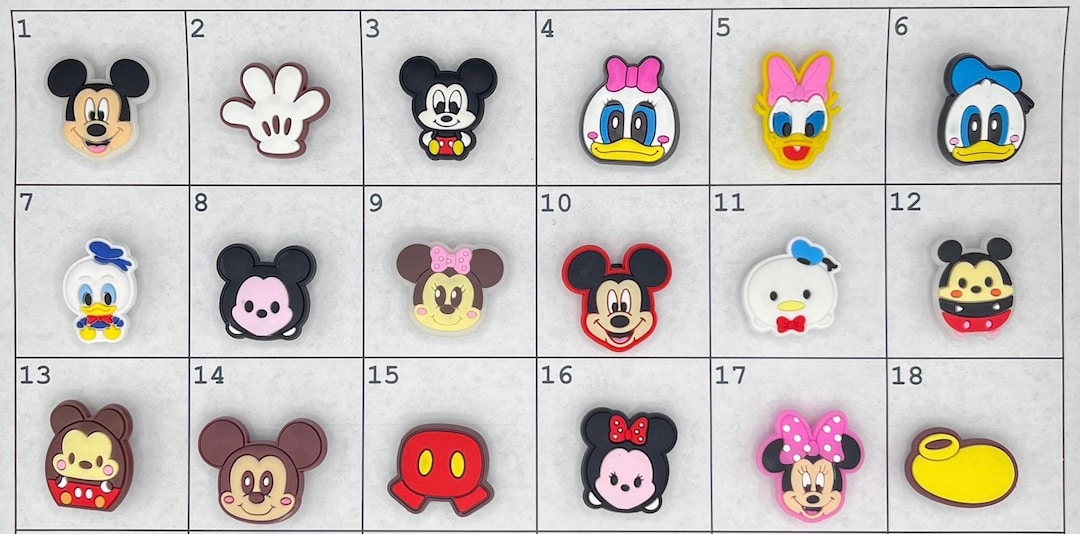 Mickey & Minnie Mouse Croc Charms - Cute, Classic Disney Shoe ...