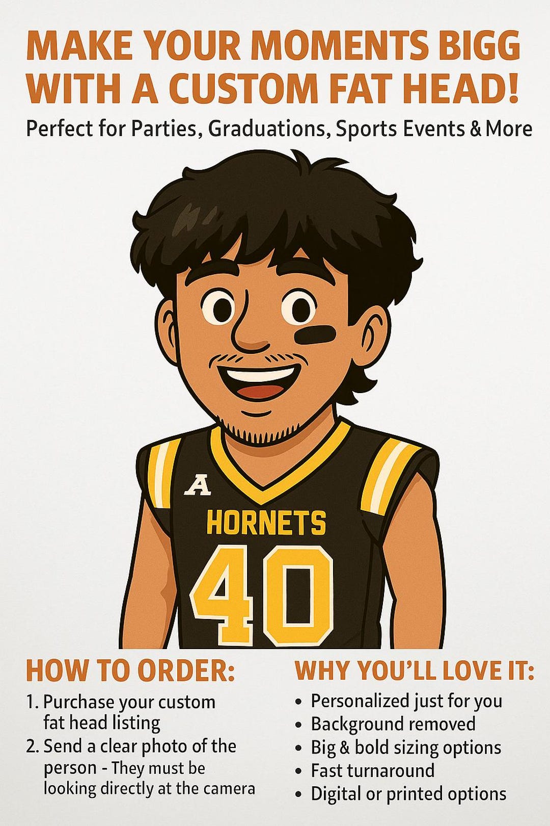Custom Big Head Cutout, Customize Giant Fat Heads, Custom Photo ...