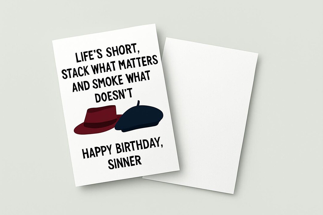 Sinners Movie Inspired Birthday Card - Etsy