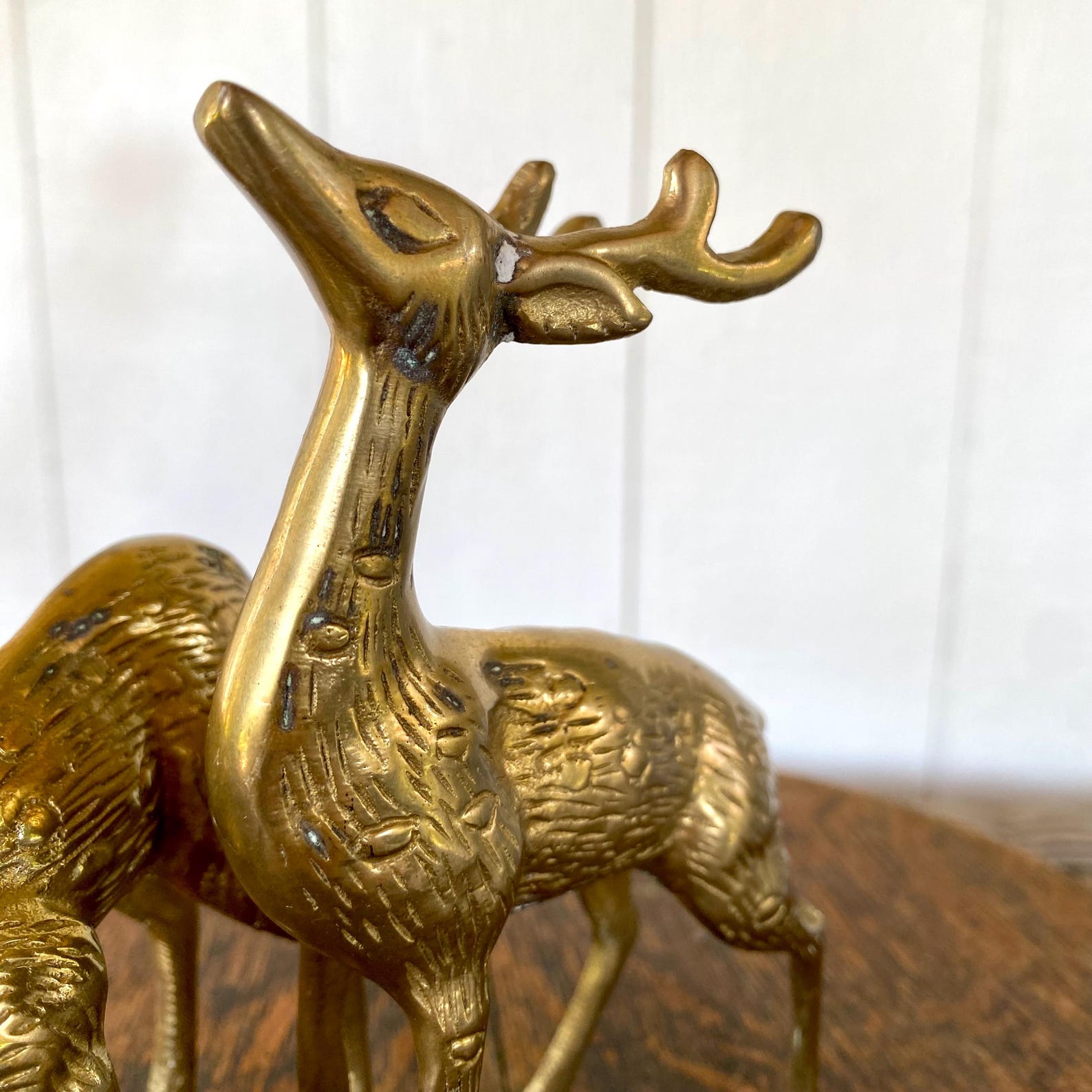 Vintage Solid Brass Buck and Doe Tabletop Decor Deer Figurine - Etsy