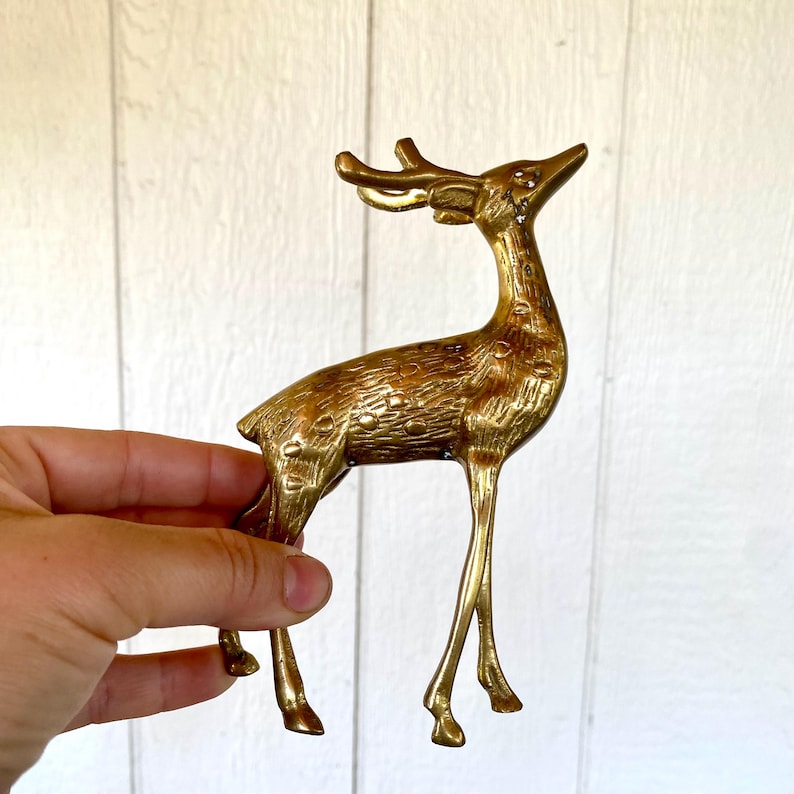 Vintage Solid Brass Buck and Doe Tabletop Decor Deer Figurine - Etsy