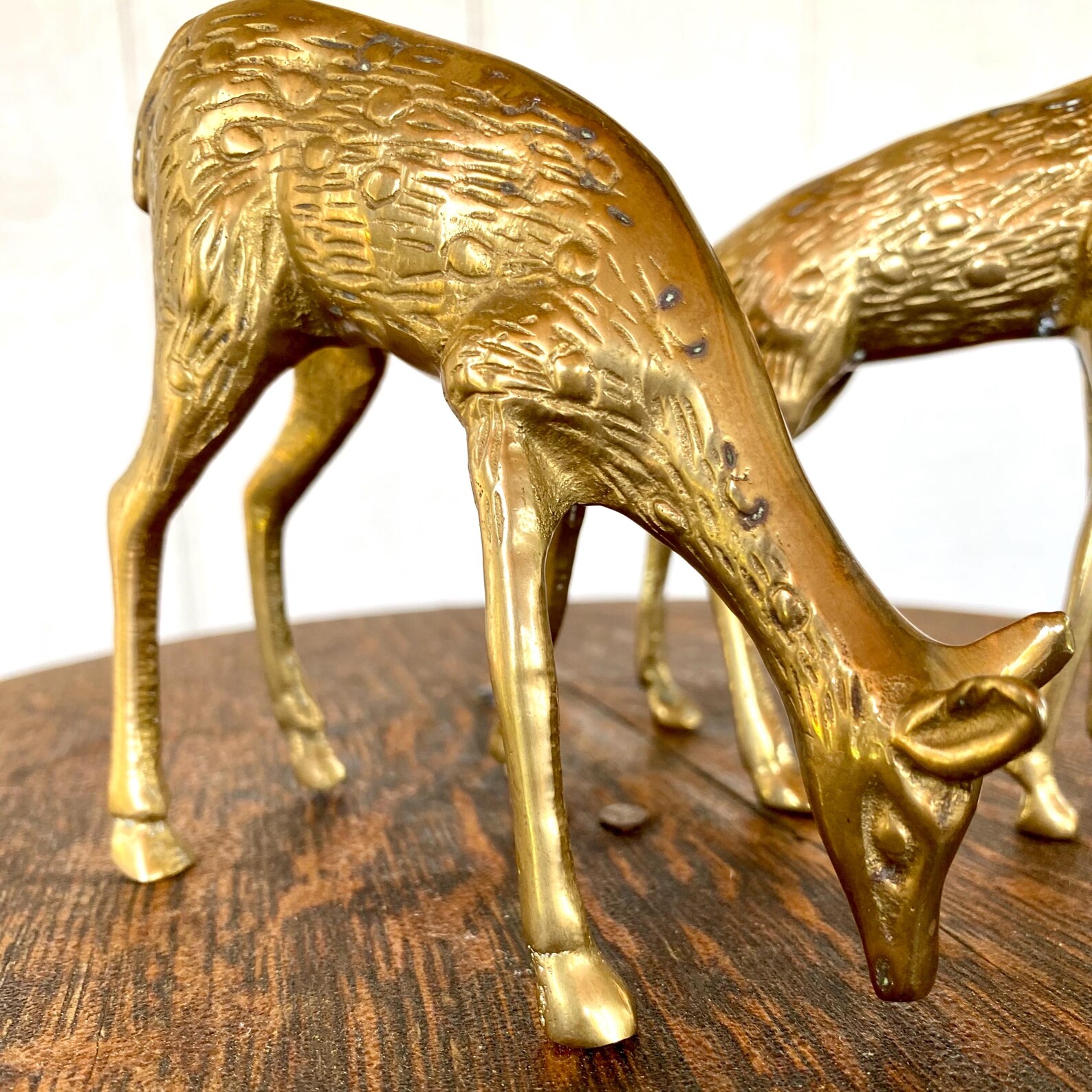 Vintage Solid Brass Buck and Doe Tabletop Decor Deer Figurine - Etsy