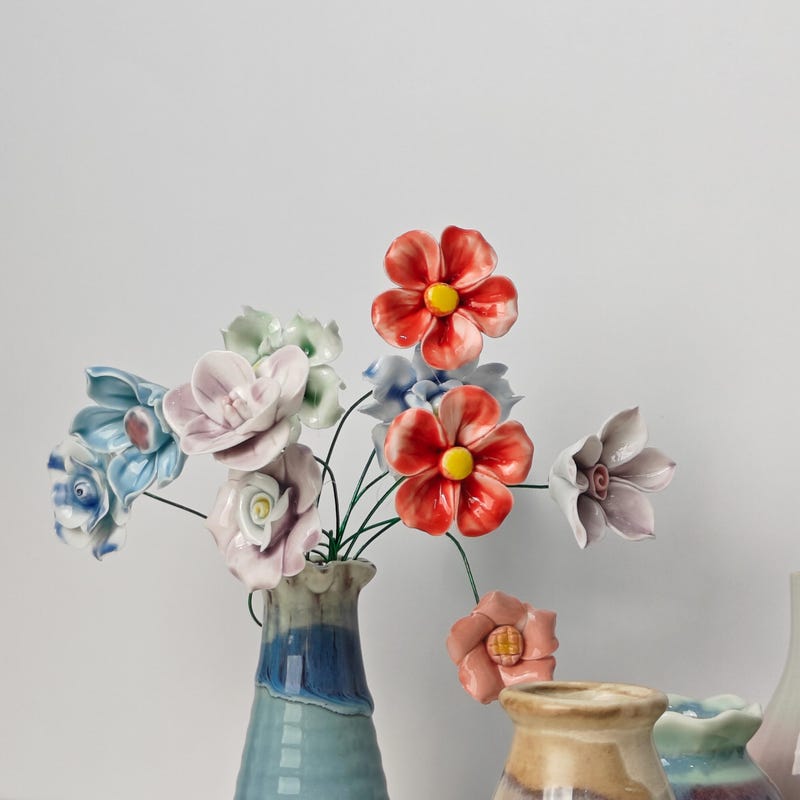 Ceramic Flowers - Etsy