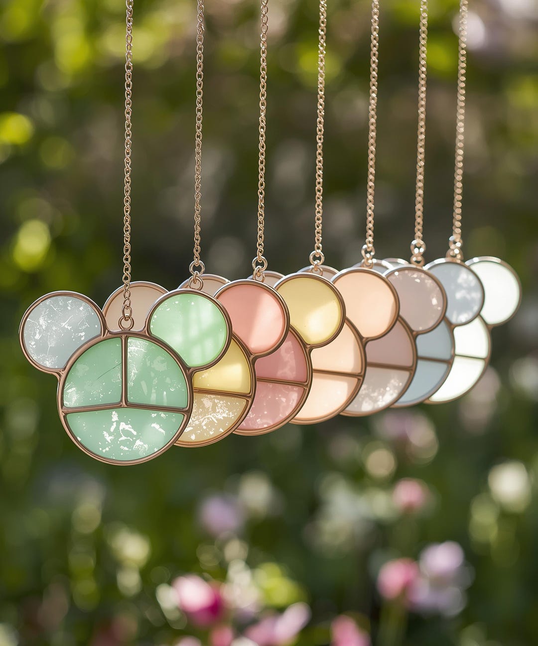 Handmade Mickey Stained Glass Mouse Ears Suncatcher | Cartoon Inspired ...