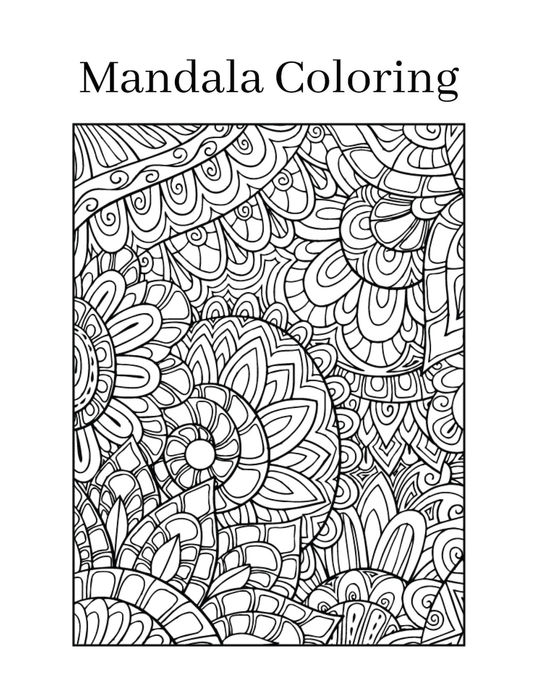 Mandala Coloring Pages Adult and Kid Coloring Pages Printable Digital ...