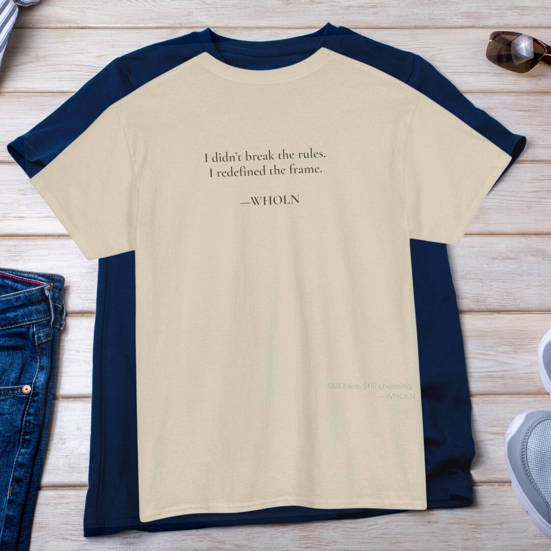 Redefine the Frame Tee | WHOLN Sand Motivational Shirt | Courage Quote ...