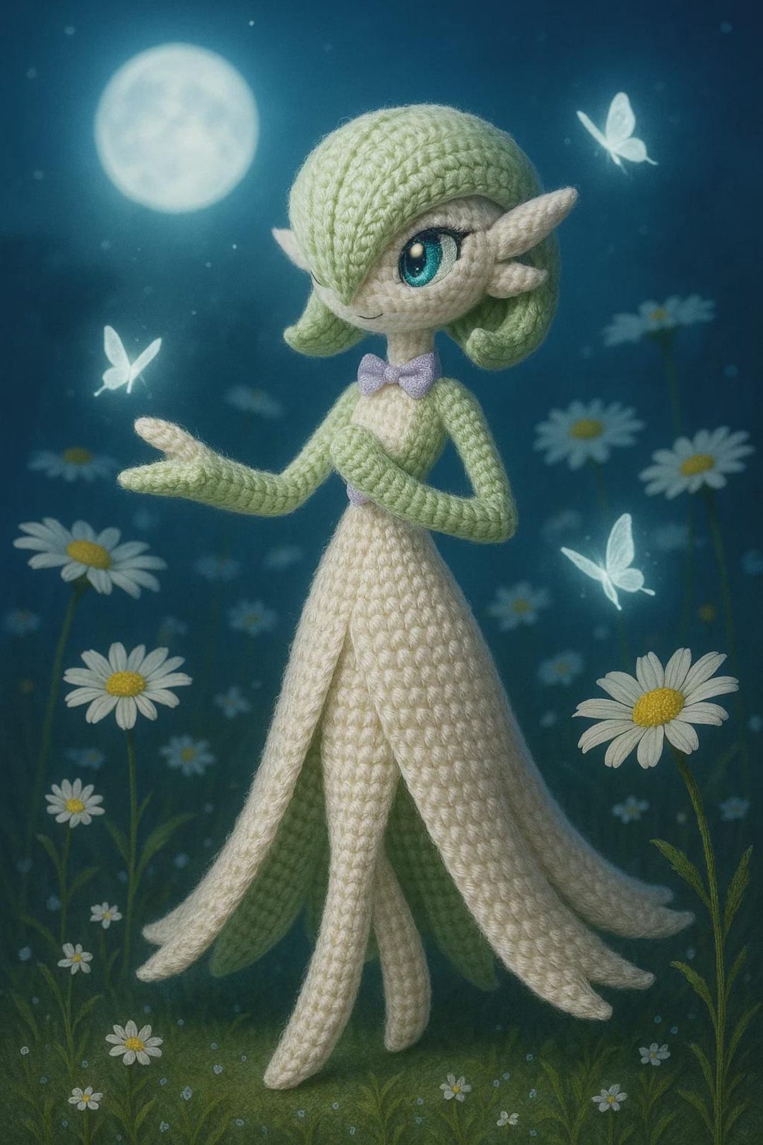 Gardevoir-inspired Crochet Plush – Elegant Handmade Psychic Fairy ...