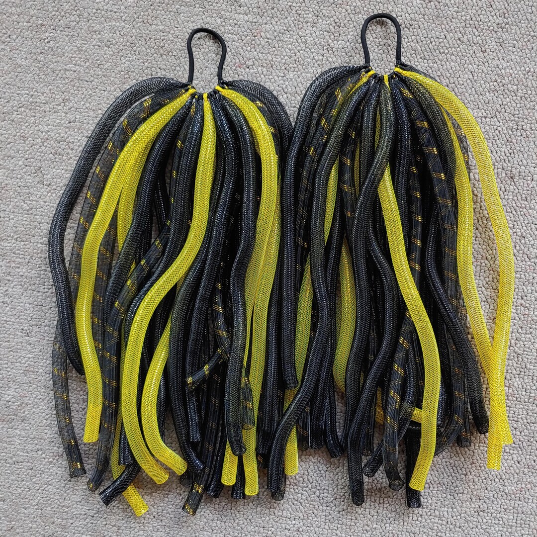 Gold Yellow and Black Metallic Cyberlox Cybergoth Cyberlocks Rave ...