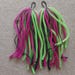 Pink Neon Green and Black Chest-length Cybergoth Cyberlocks Cyberlox ...