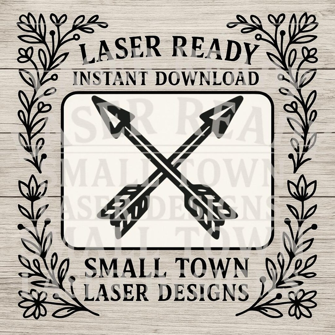 Crossed Arrows SVG - Tribal Line Art for Laser Engraving & Rustic Decor ...