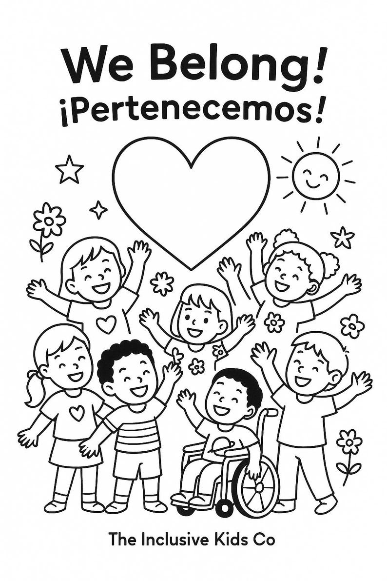 Diverse Families Coloring Pages: Bilingual Coloring Pages - Etsy