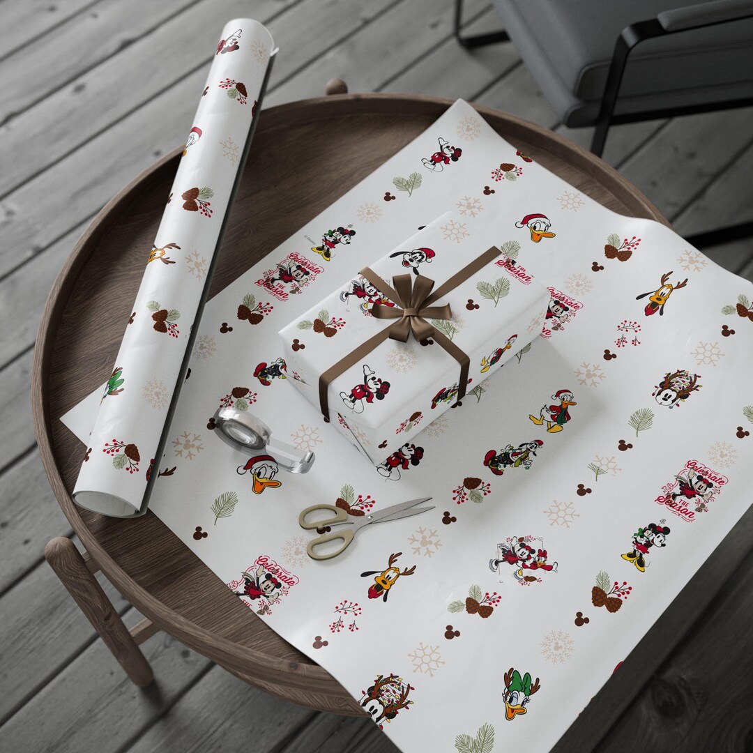 Disney Holiday Kraft Wrapping Papers | Cute Christmas Gift Wrap, Hot ...