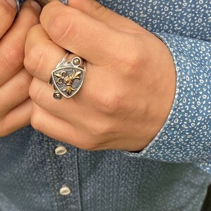 Real Solid Silver Ring, Large Silver Ring Warrior Everyday Ring ...