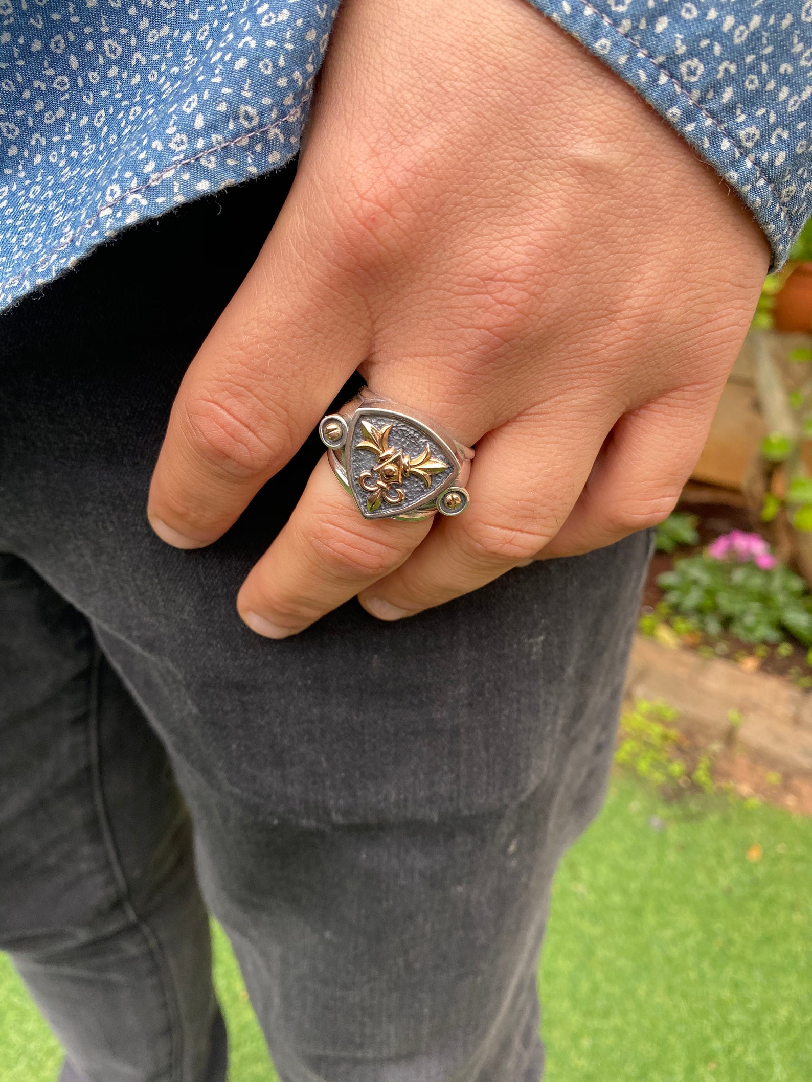 Real Solid Silver Ring, Large Silver Ring Warrior Everyday Ring ...