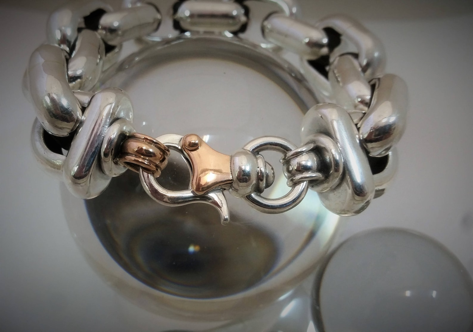 Chunky Silver Bracelet, Large 925 Silver Bracelet, Artisan Jewelry ...