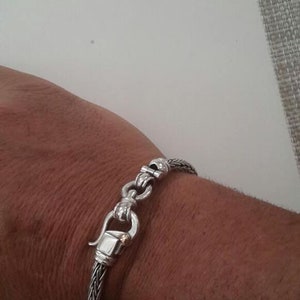 Silver Rope Bracelet, Braided Silver Bracelet, 925 Silver Sterling - Etsy