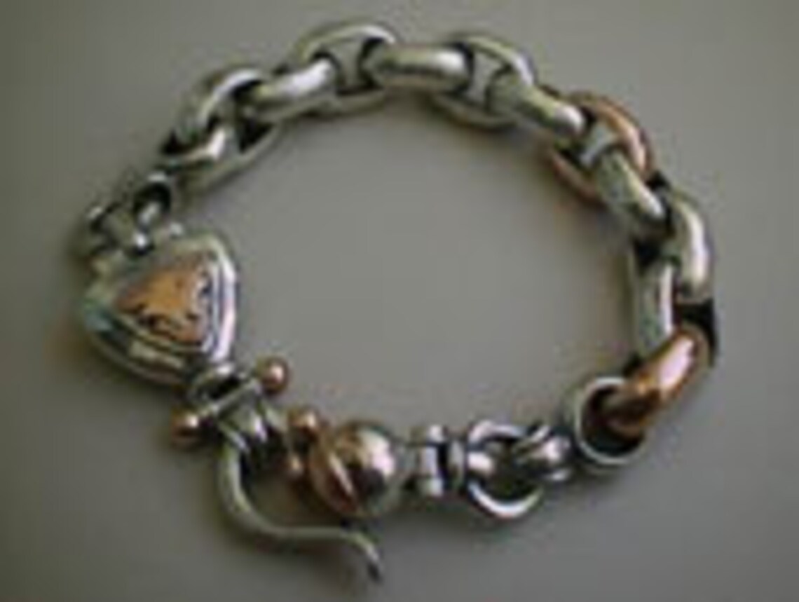 Chunky Chain Bracelet Sterling Silver Bracelet Large Chain - Etsy