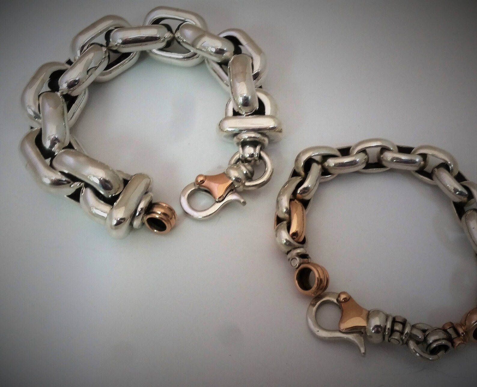 Chunky Silver Bracelet, Large 925 Silver Bracelet, Artisan Jewelry ...