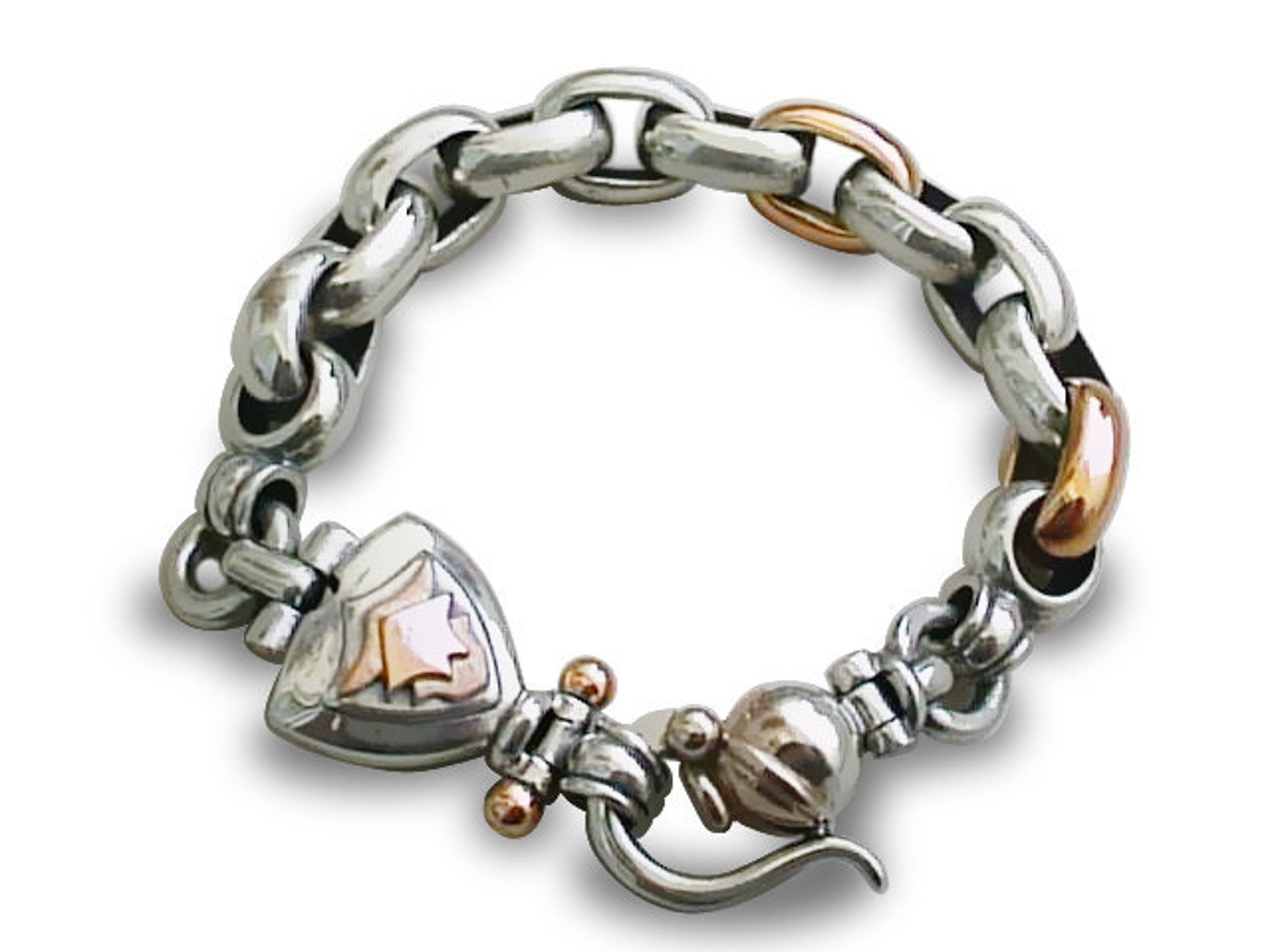 Chunky Chain Bracelet Sterling Silver Bracelet Large Chain - Etsy