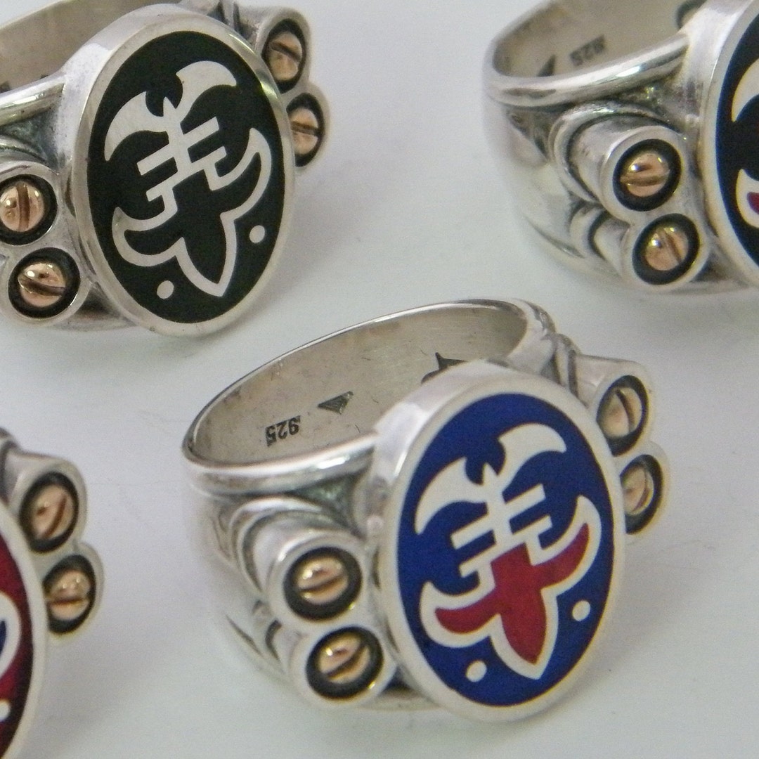 Shield Ring, Unique Jewelry for Men, Chunky Ring, Flor De Lis Ring ...